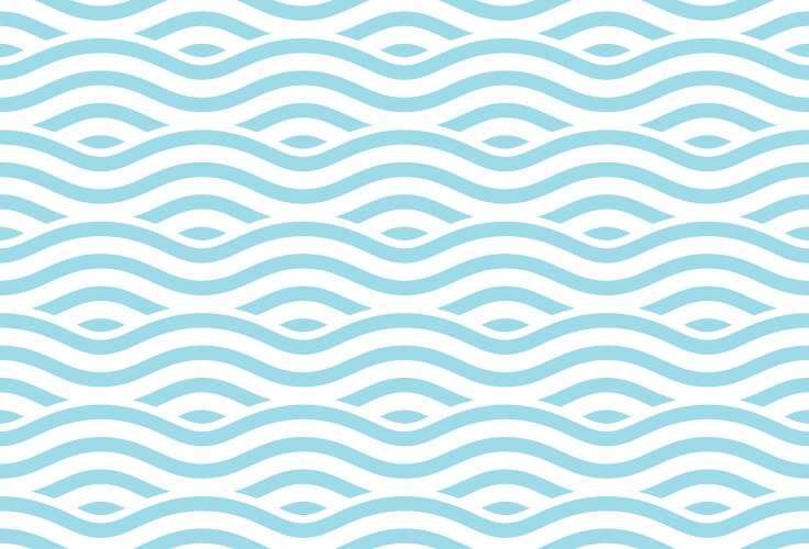 Seamless ocean wave pattern Royalty Free Vector Image