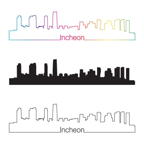 City skyline set 10 silhouettes of south america Vector Image