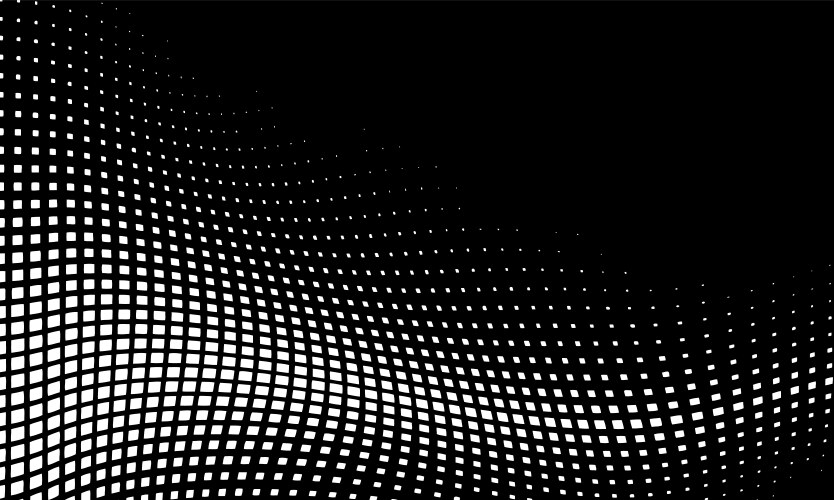 Monochrome Gradient Halftone Dots Background Vector Image
