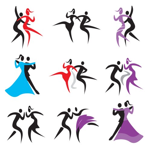 Latin dance rumba dancing couple Royalty Free Vector Image