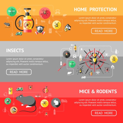 Mosquito and pest control banner Royalty Free Vector Image
