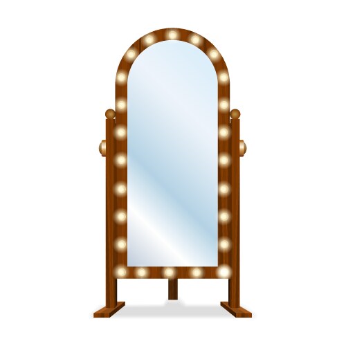 Wooden floor mirrors Royalty Free Vector Image