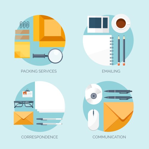 Concept of services in delivery goods world Vector Image
