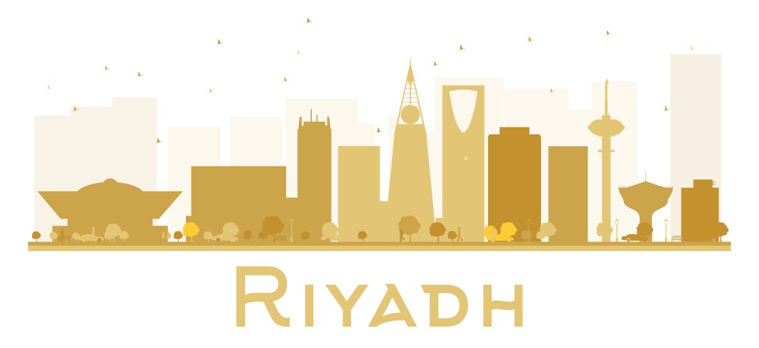 Riyadh linear logo trendy stylish landmarks Vector Image