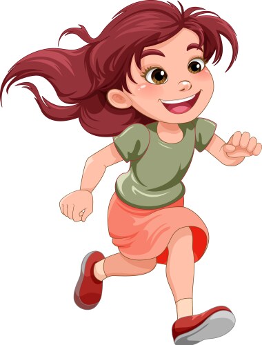 Cute girl in a pink bunny costume Royalty Free Vector Image