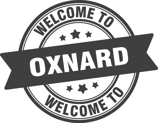 Welcome to oxnard stamp oxnard round sign Vector Image