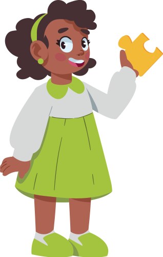 Autism girl cartoon Royalty Free Vector Image - VectorStock