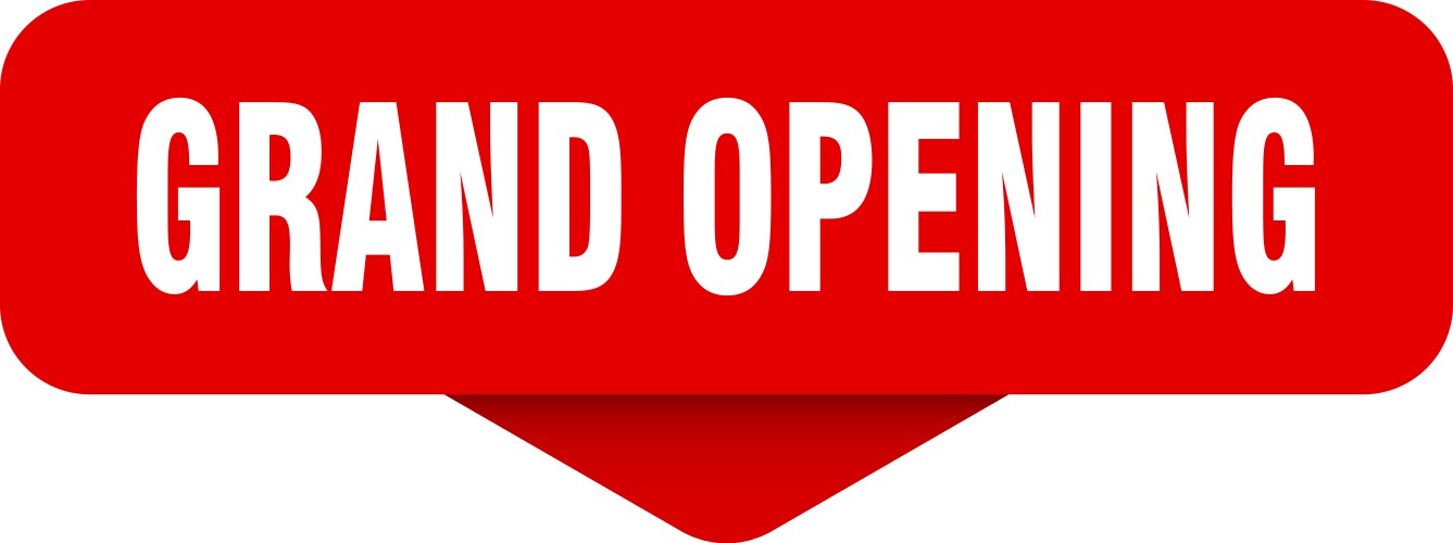 Grand opening sticker sign Royalty Free Vector Image