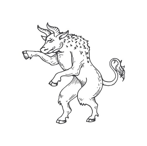 Bull Heraldic Vector Images (over 150)