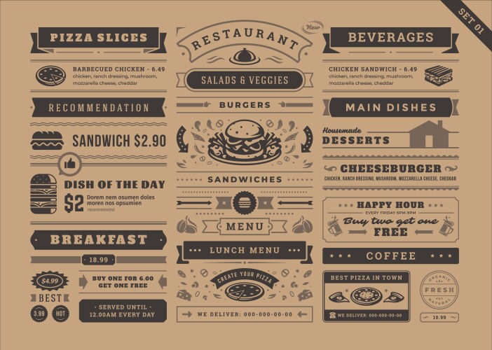 Restaurant Menu Vector Images (over 450,000)