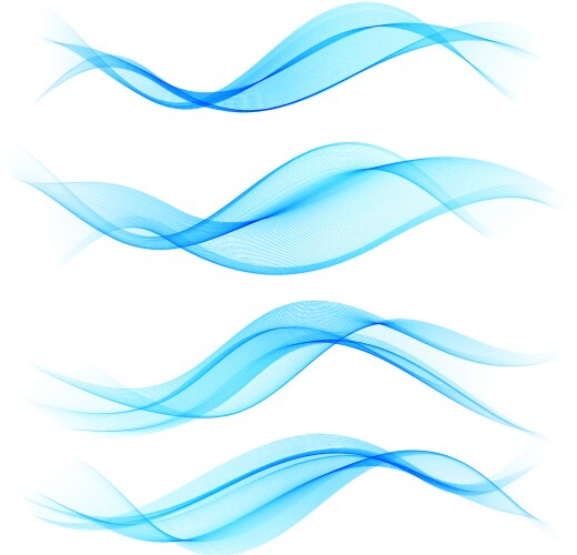 Set of color wave Royalty Free Vector Image - VectorStock