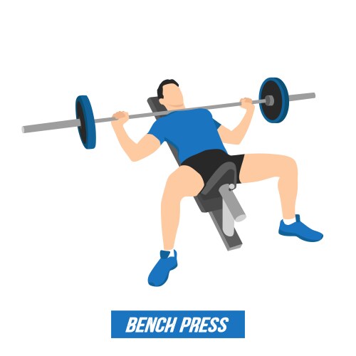 Hammer strength machine seated chest press Vector Image