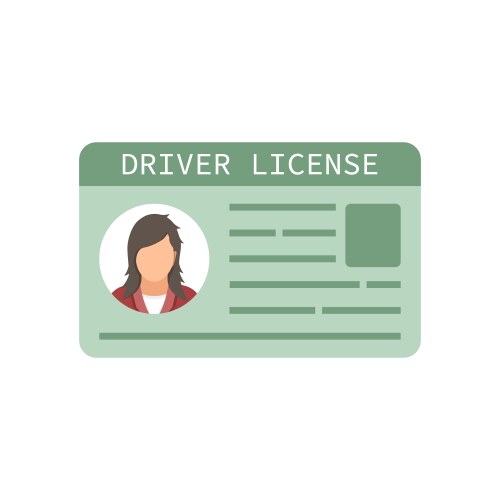 Driver's License Icon - ID Card Royalty Free Vector Image