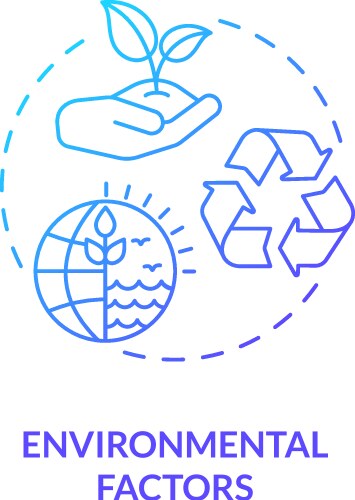 Environmental factors concept icon Royalty Free Vector Image