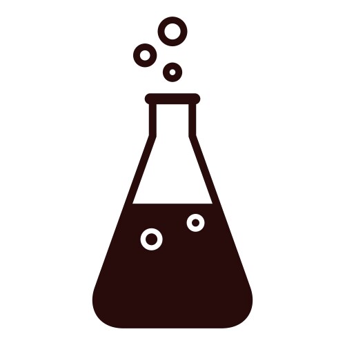Chemistry laboratory glassware cartoon Royalty Free Vector