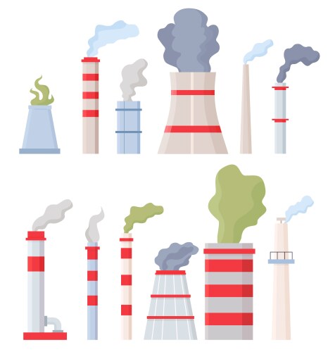 Factory chimney icon cartoon style Royalty Free Vector Image