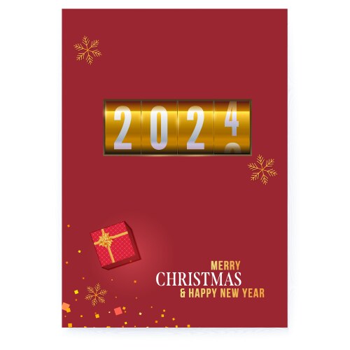 Happy new year 2024 golden glittering numbers Vector Image