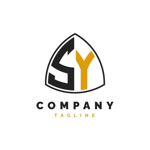 Modern letter sy logo for corporate business Vector Image