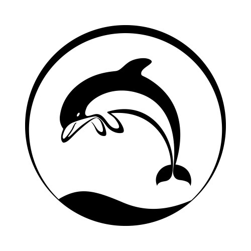 Dolphin Black and White Vector Images (over 13,000)
