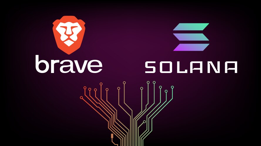 Brave browser logo symbol black silhouette Vector Image