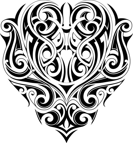 Tribal art heart Royalty Free Vector Image - VectorStock