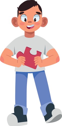 Autism boy cartoon Royalty Free Vector Image - VectorStock