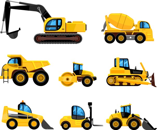 Building work construction machinery equipment Vector Image