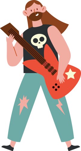 Heavy metal man Royalty Free Vector Image - VectorStock