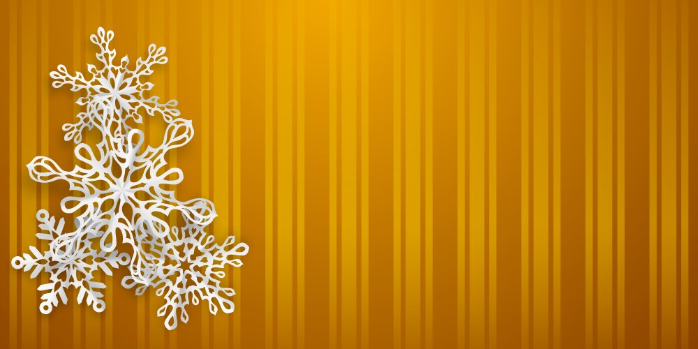 Christmas background with paper snowflakes Vector Image