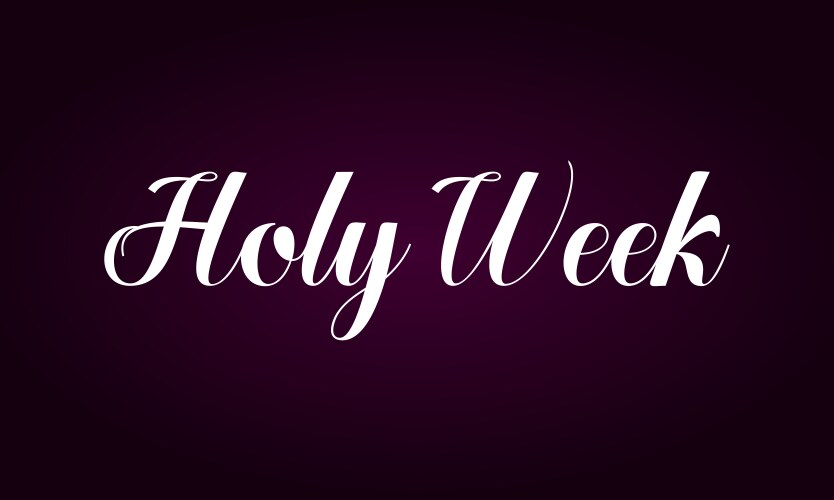 Holy week text design and gradient background king