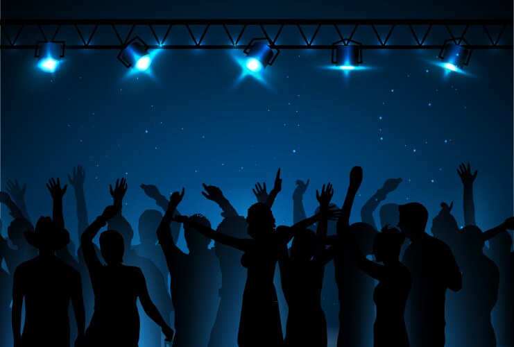 Dancing neon stick figure Royalty Free Vector Image