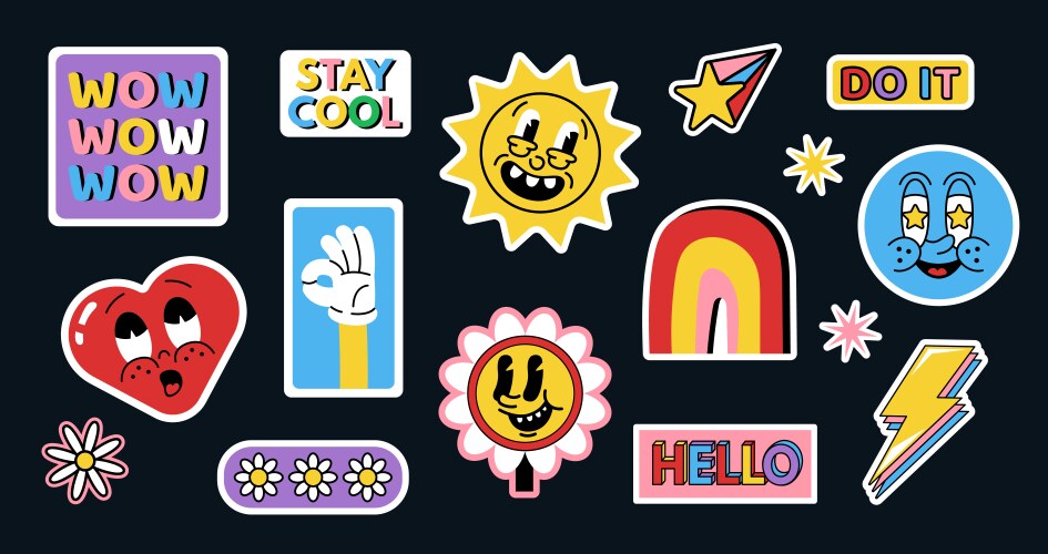 Cool Stickers Vector Images (over 45,000)