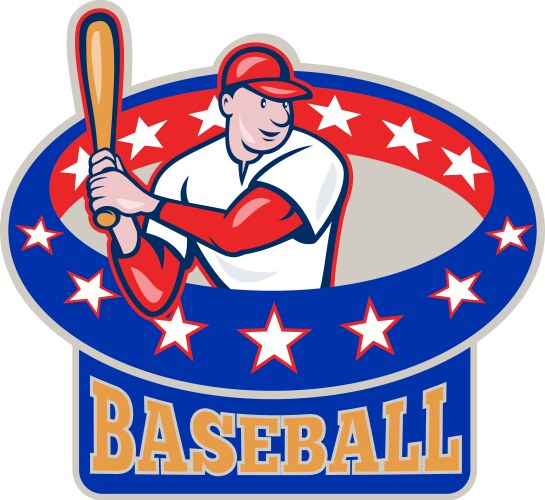 Logo for baseball sport Royalty Free Vector Image