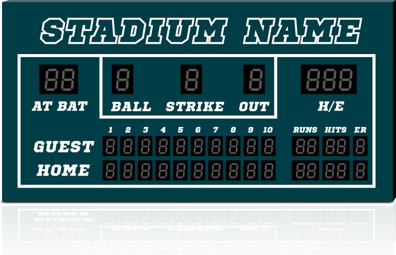 Scoreboard game design Royalty Free Vector Image