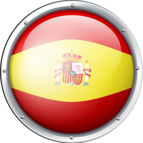 Red glass button shiny round 3d web icon Vector Image