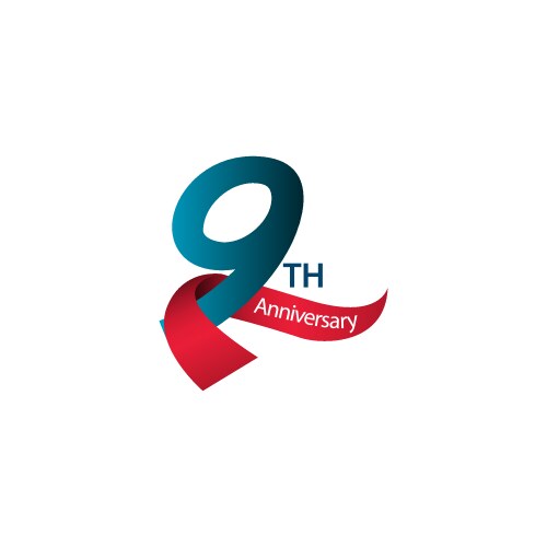 10 th anniversary template design Royalty Free Vector Image