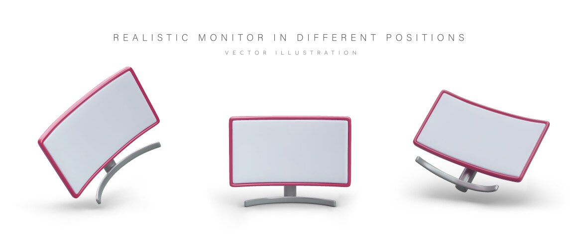Curved Computer Monitor Vector Images (over 2,700)