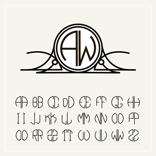 Two Letter Logo Monogram Vector Images (over 2,500)