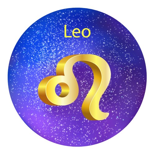 Zodiac sign leo with cute black ninja character Vector Image