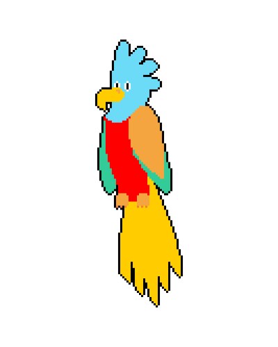 Parrot pixel art pixelated talking bird Royalty Free Vector