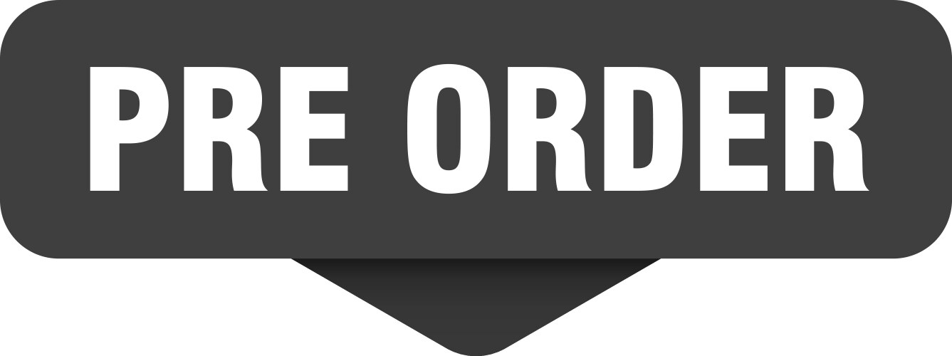 Pre order sticker sign on transparent Royalty Free Vector
