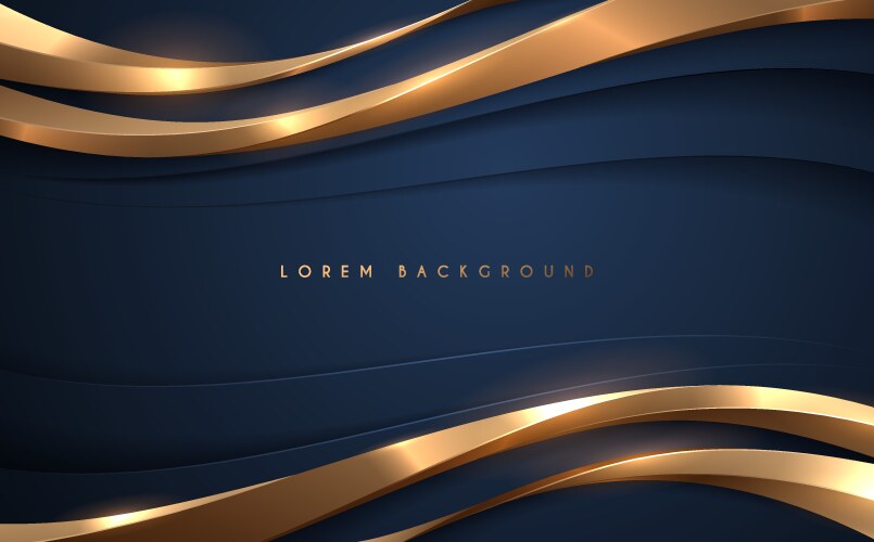 Abstract gold layered background with glow effect Vector Image