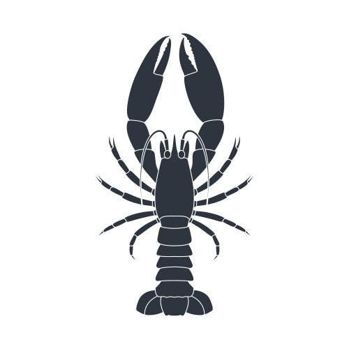 Lobster red icon fresh seafood for delicacy Vector Image