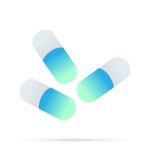 3d medicine capsule pill set Royalty Free Vector Image