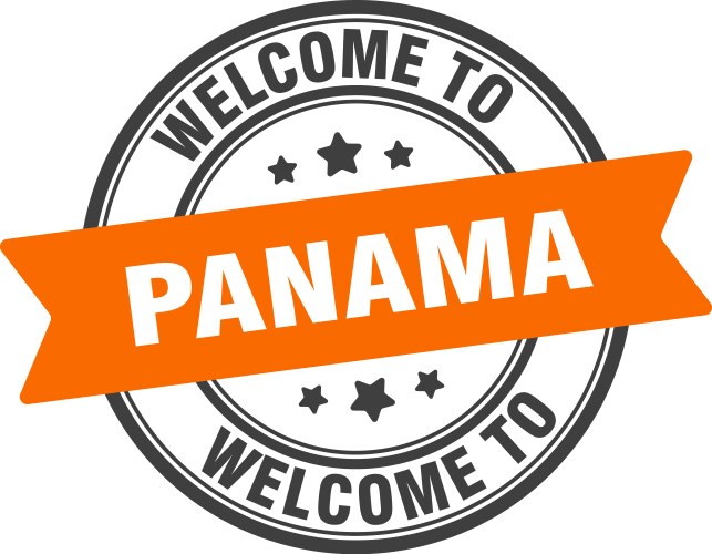 Welcome to panama stamp panama round sign Vector Image
