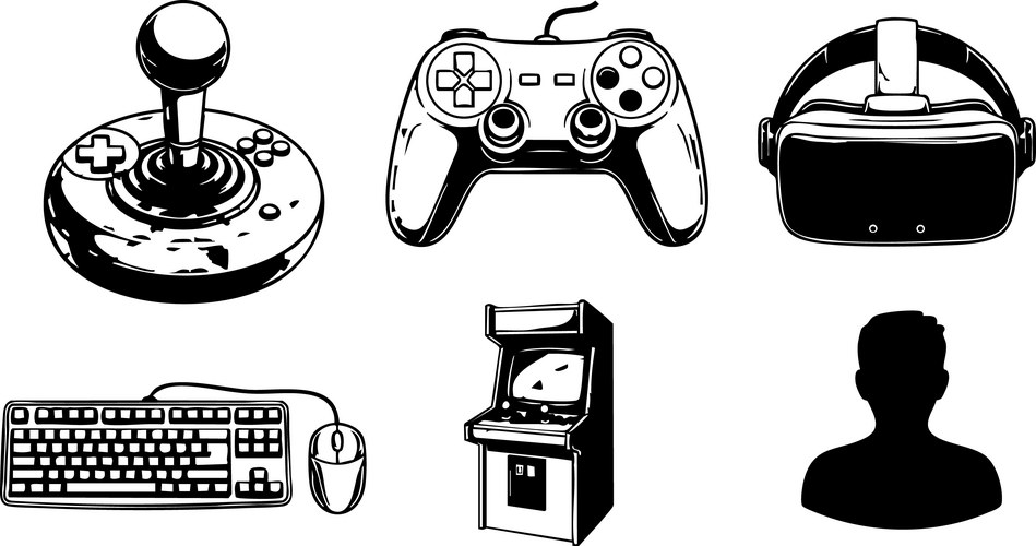 Gaming Devices & Setup – Royalty-Free Vector | VectorStock