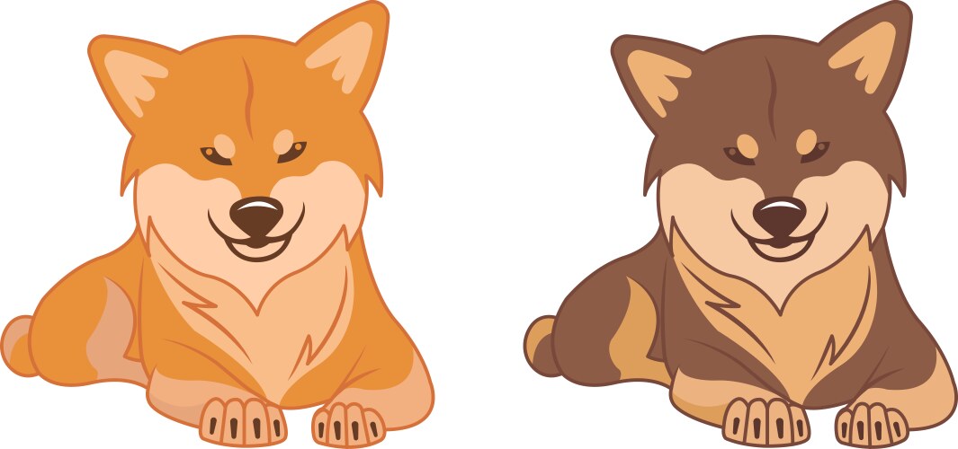 Shiba inu dog head Royalty Free Vector Image - VectorStock