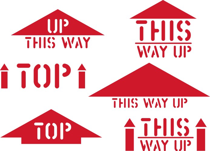 This way up symbol Royalty Free Vector Image - VectorStock