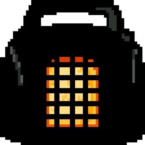 Fire heater gas game pixel art Royalty Free Vector Image