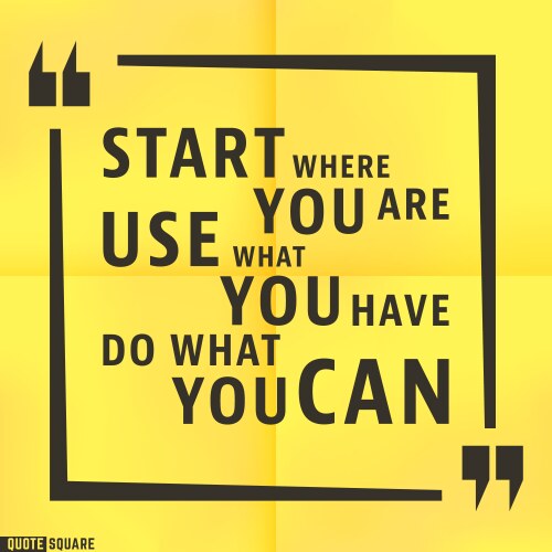 Inspirational motivational quote small steps Vector Image